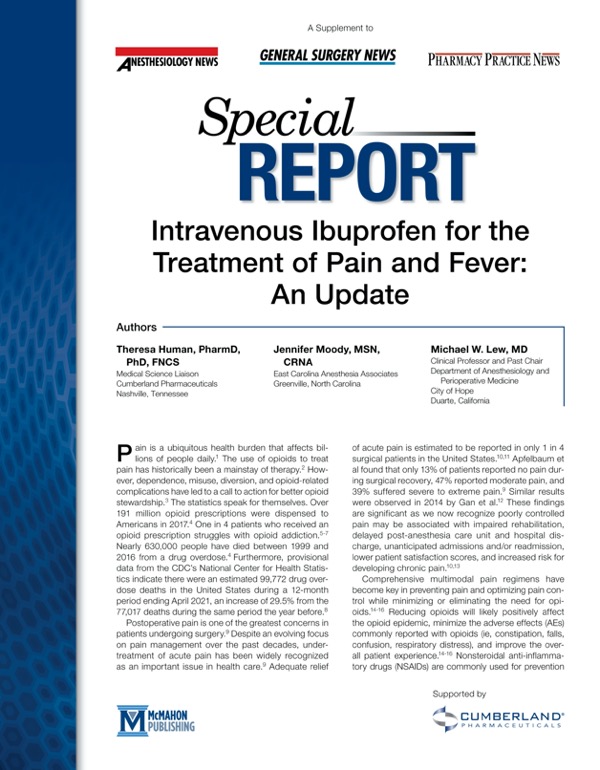Intravenous Ibuprofen for the Treatment of Pain and Fever: An Update